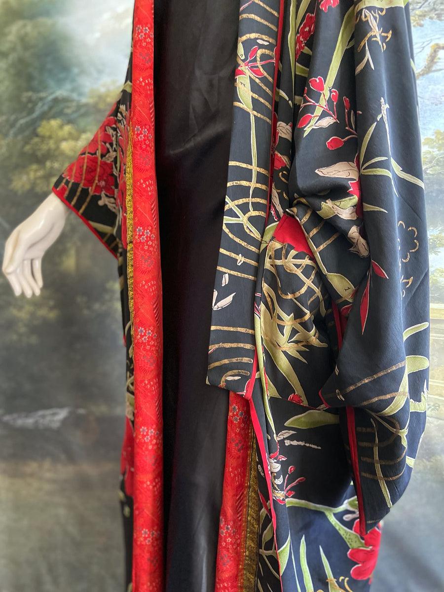 Silk Kimono Dressing Robe | Unique Robes From Vintage Textiles ...